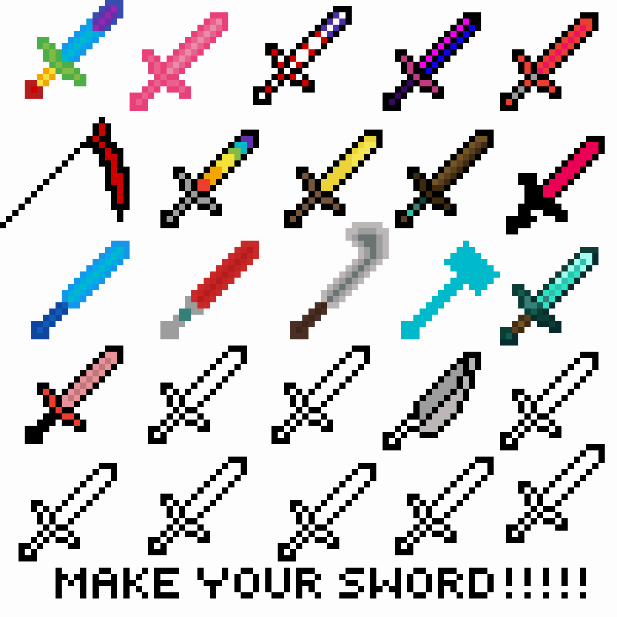 Editing Make ur own sword - Free online pixel art drawing tool - Pixilart