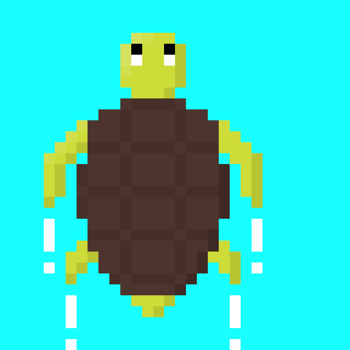 Pixilart - A simple turtle swimming by Carril