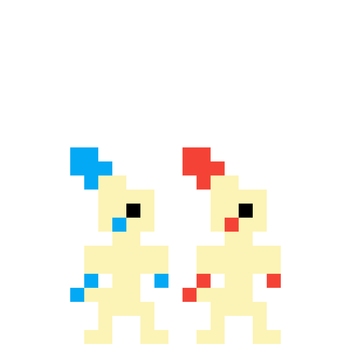 Editing 8-bit Plusle and Minun - Free online pixel art drawing tool ...