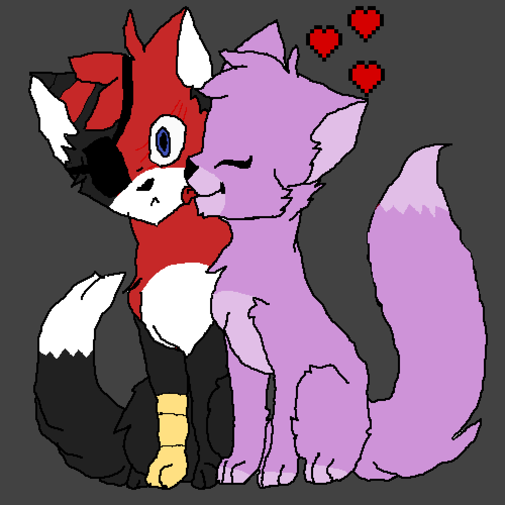 Pixilart - Mango and Foxy by Queen-Of-Purple