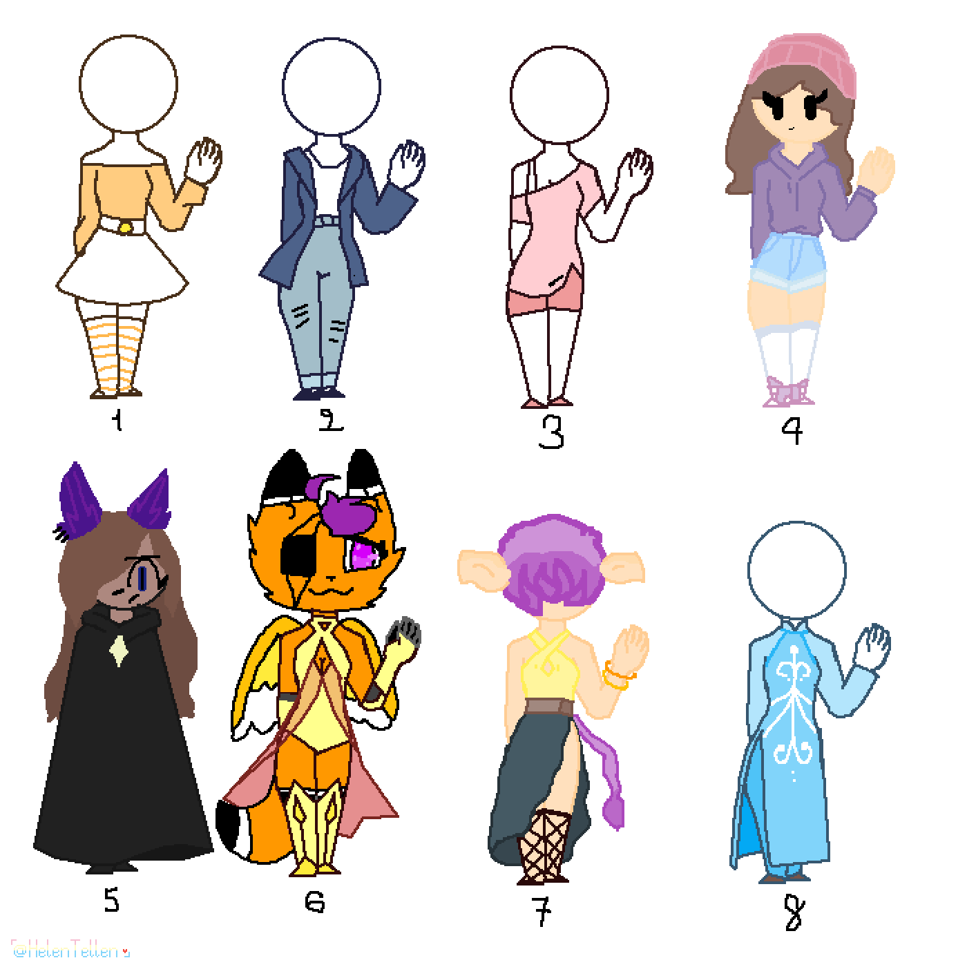 Editing number 6 - Free online pixel art drawing tool - Pixilart