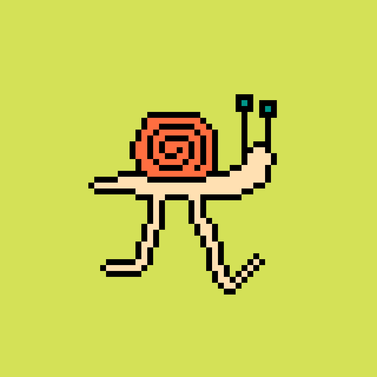 Pixilart - snail walk cycle by rat-1337
