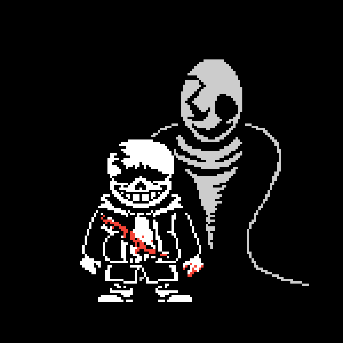 Pixilart - Sans and Gaster LB by Werdna-5002