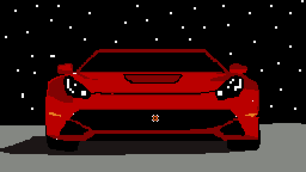 Pixilart - Night Time Ferrari by Pixel-Arter