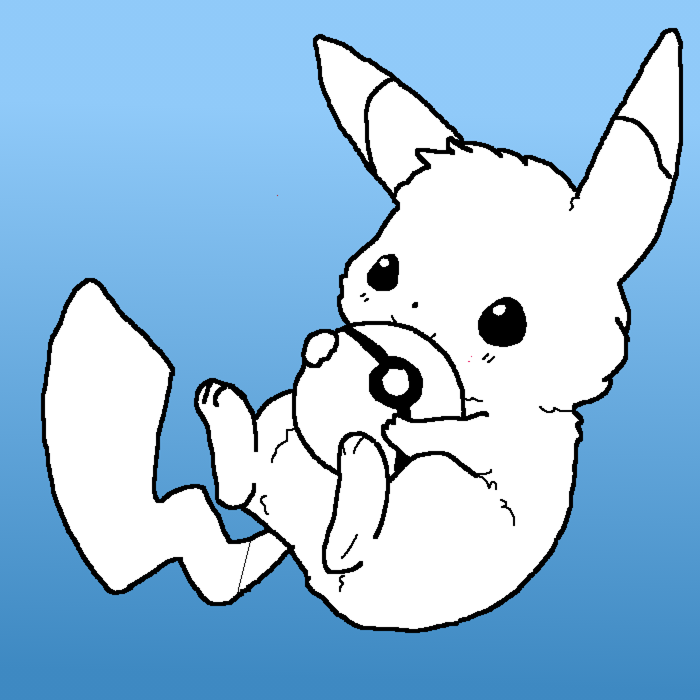 Editing Pikachu outline - Free online pixel art drawing tool - Pixilart