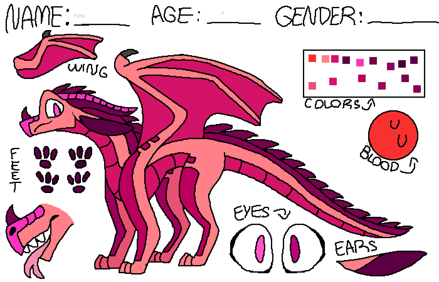 Pixilart - Dragon Base Ref by glorywoo