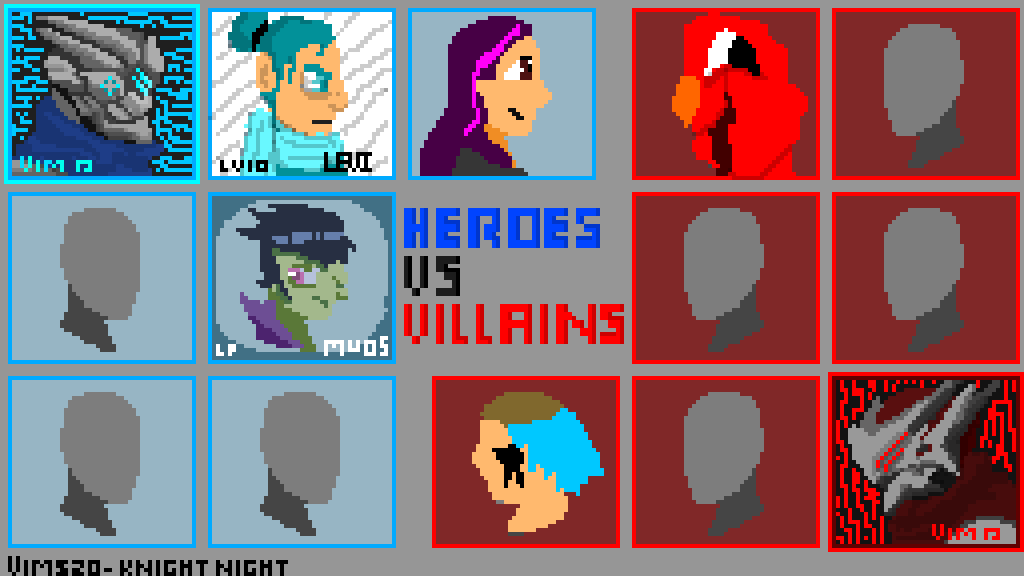 Editing Heroes VS Villains collab - Free online pixel art drawing tool ...