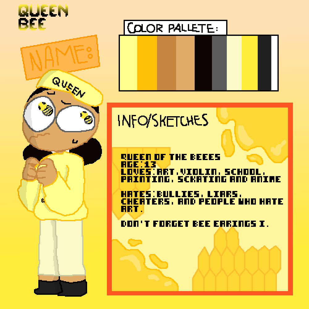 Editing Queen Bee OC - Free online pixel art drawing tool - Pixilart