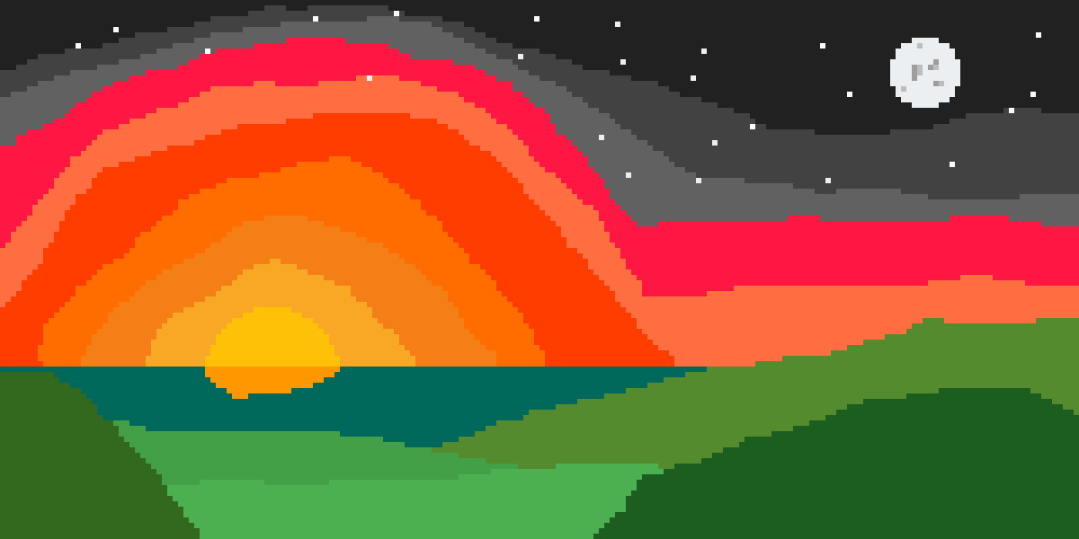 Pixilart - Sunset on an alien planet by Kooberz