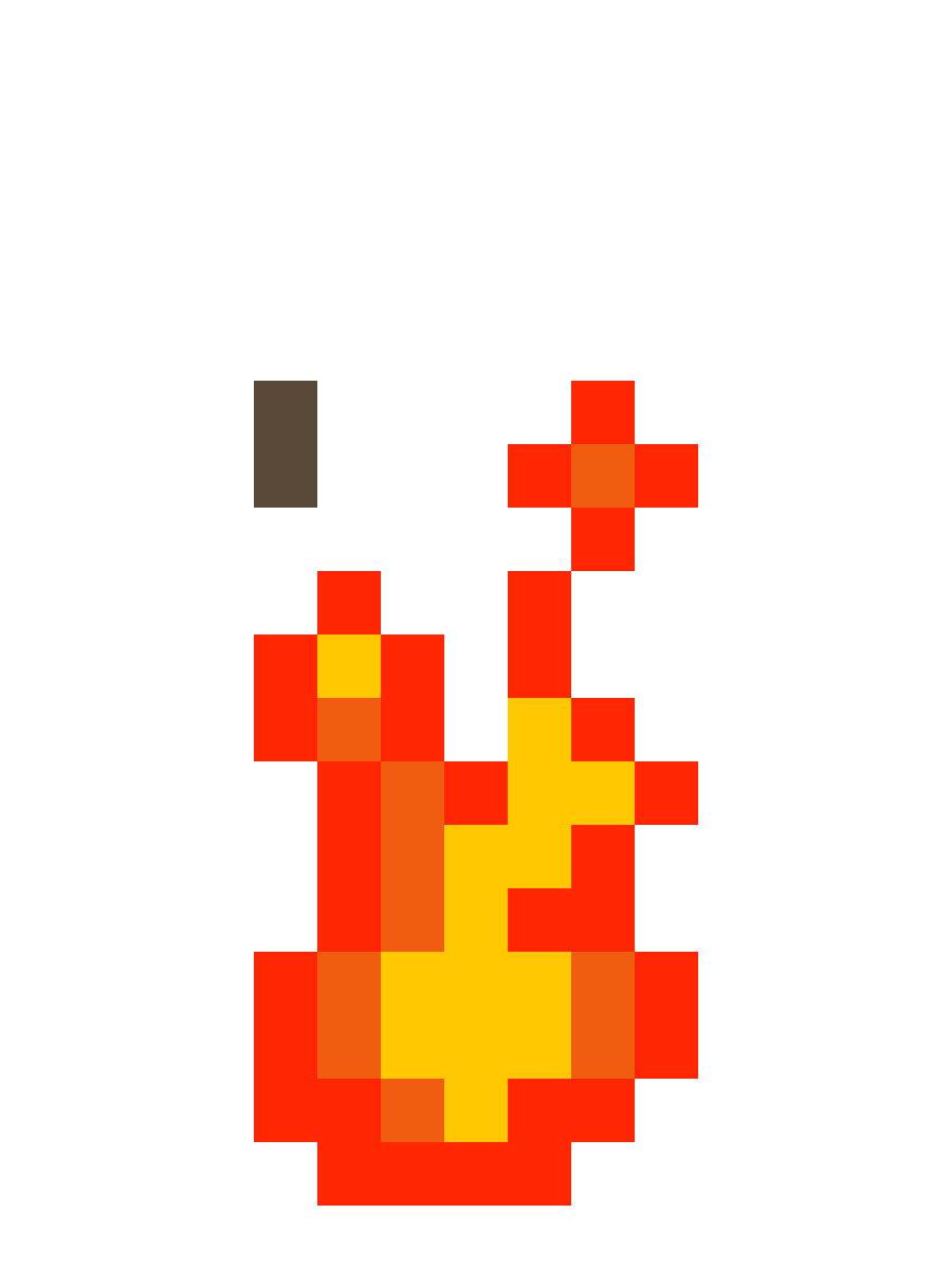 Pixilart - Fire Projectile w/ Smoke by Clar1nettist