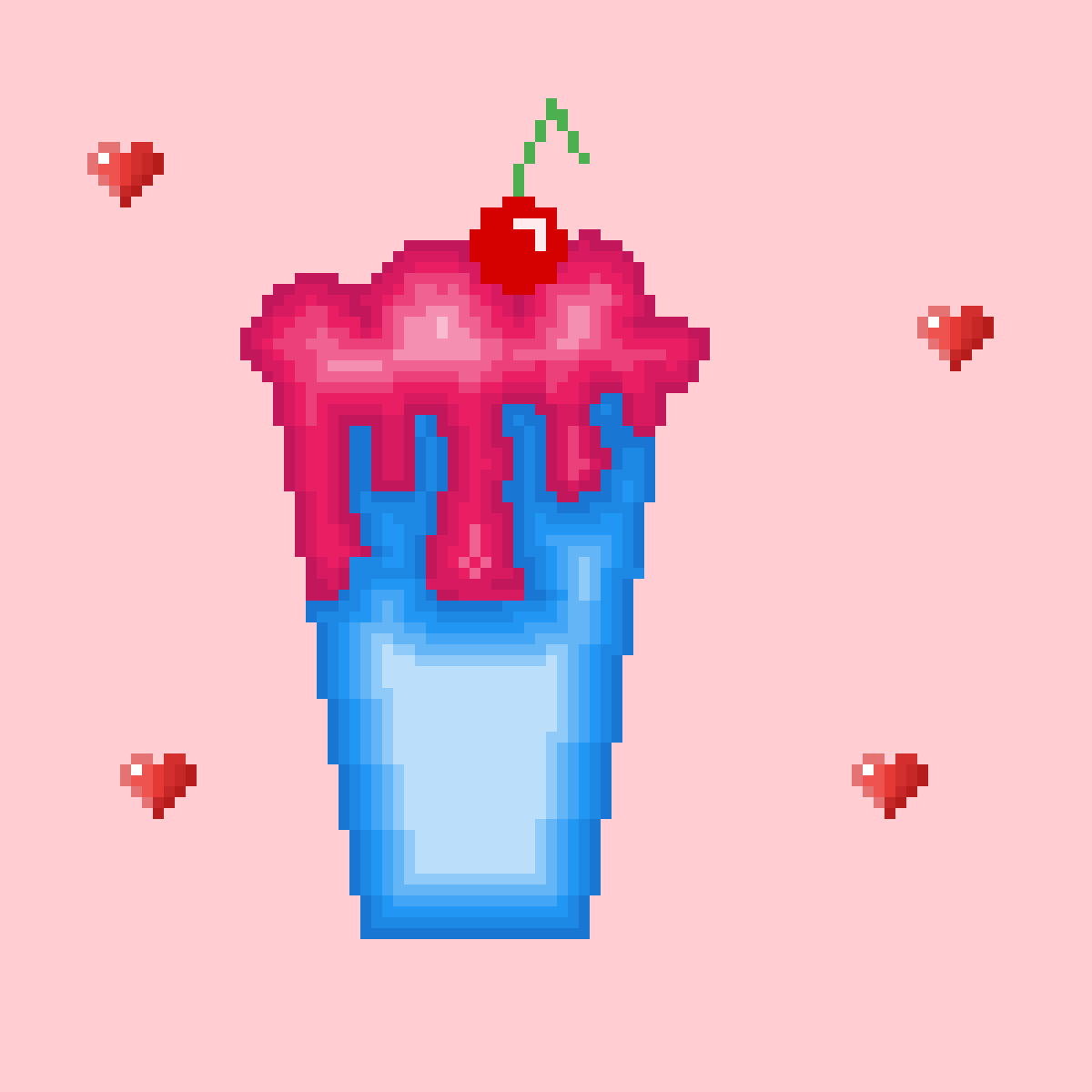 Pixilart - Straw berry heart by 350345278