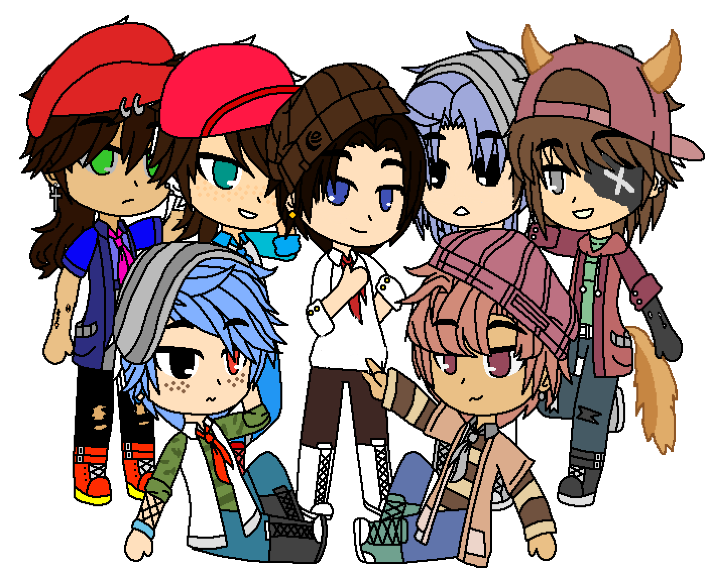 Pixilart - popular school boys by honku-yt