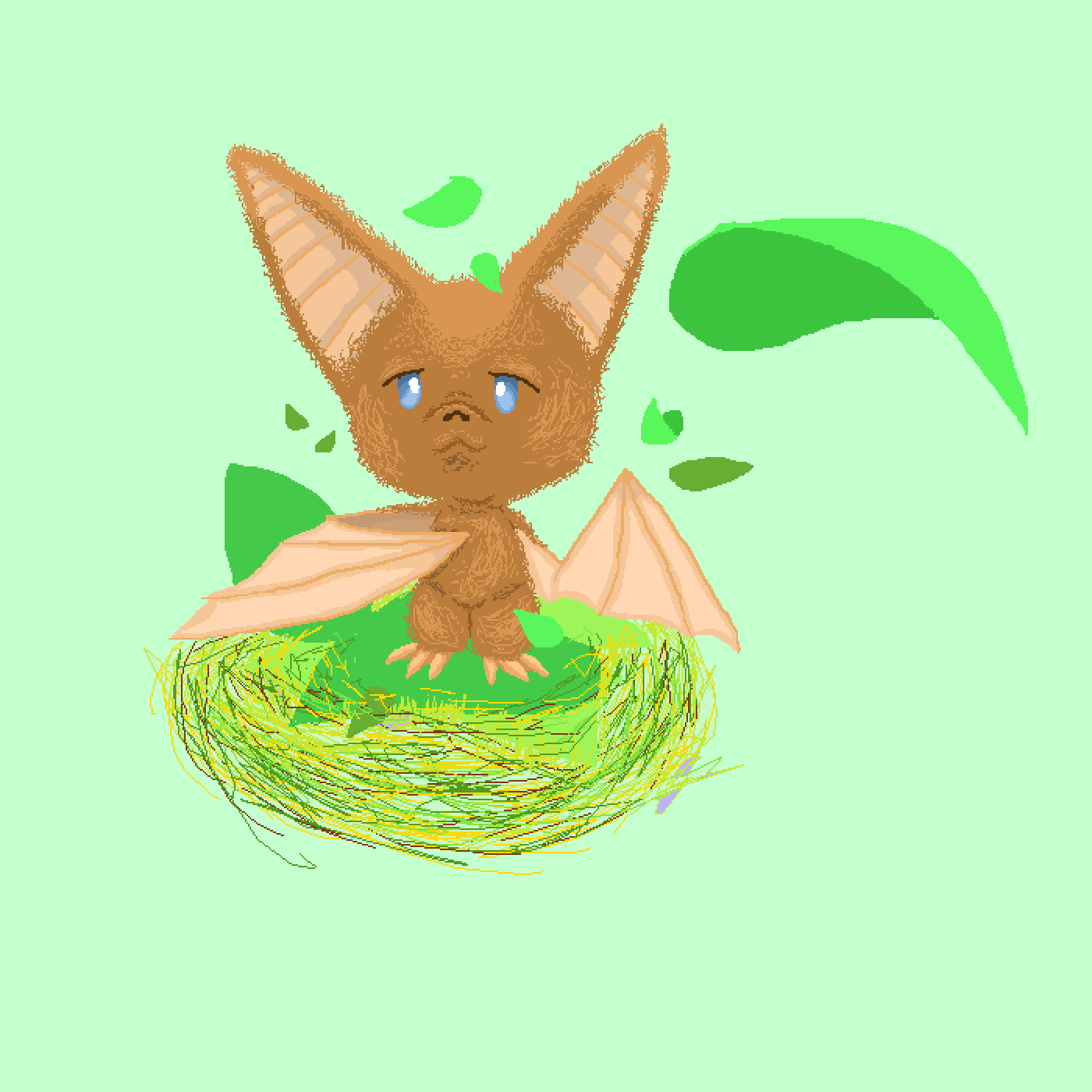 Pixilart - Fluffy Bat by Zioxen