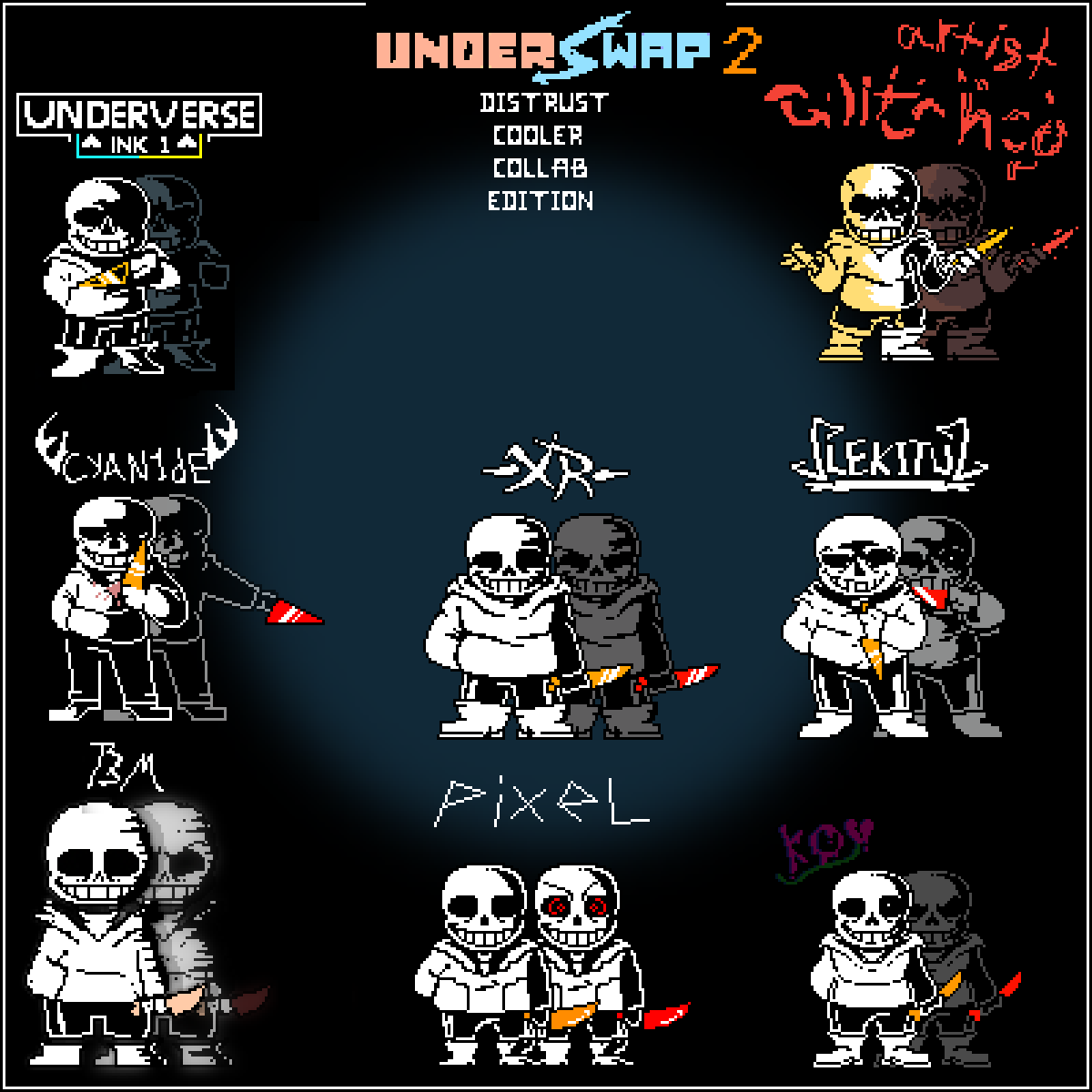 Pixilart - Distrust cooler collab by Glitched-artist