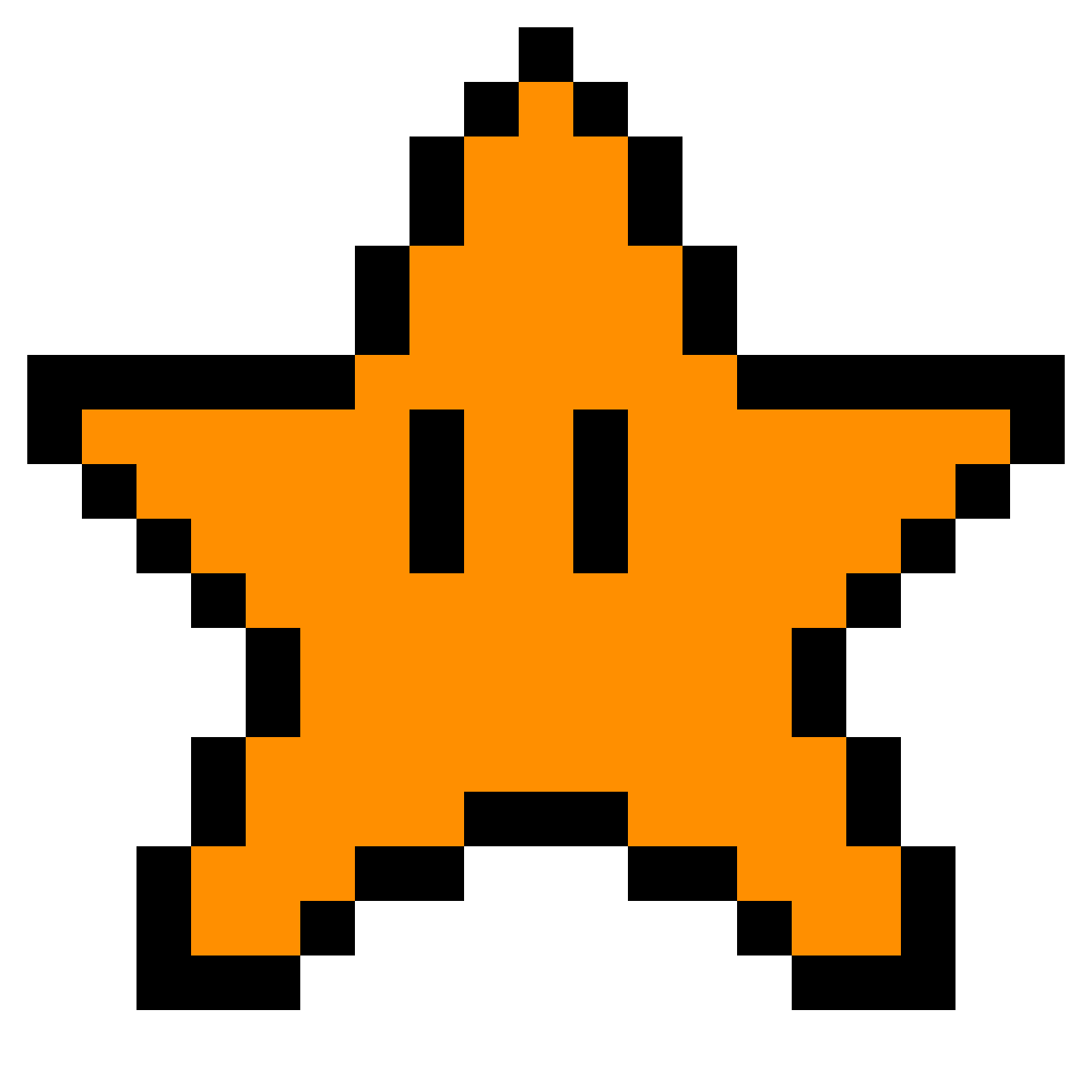 Pixilart - Star - Orange version by Chams
