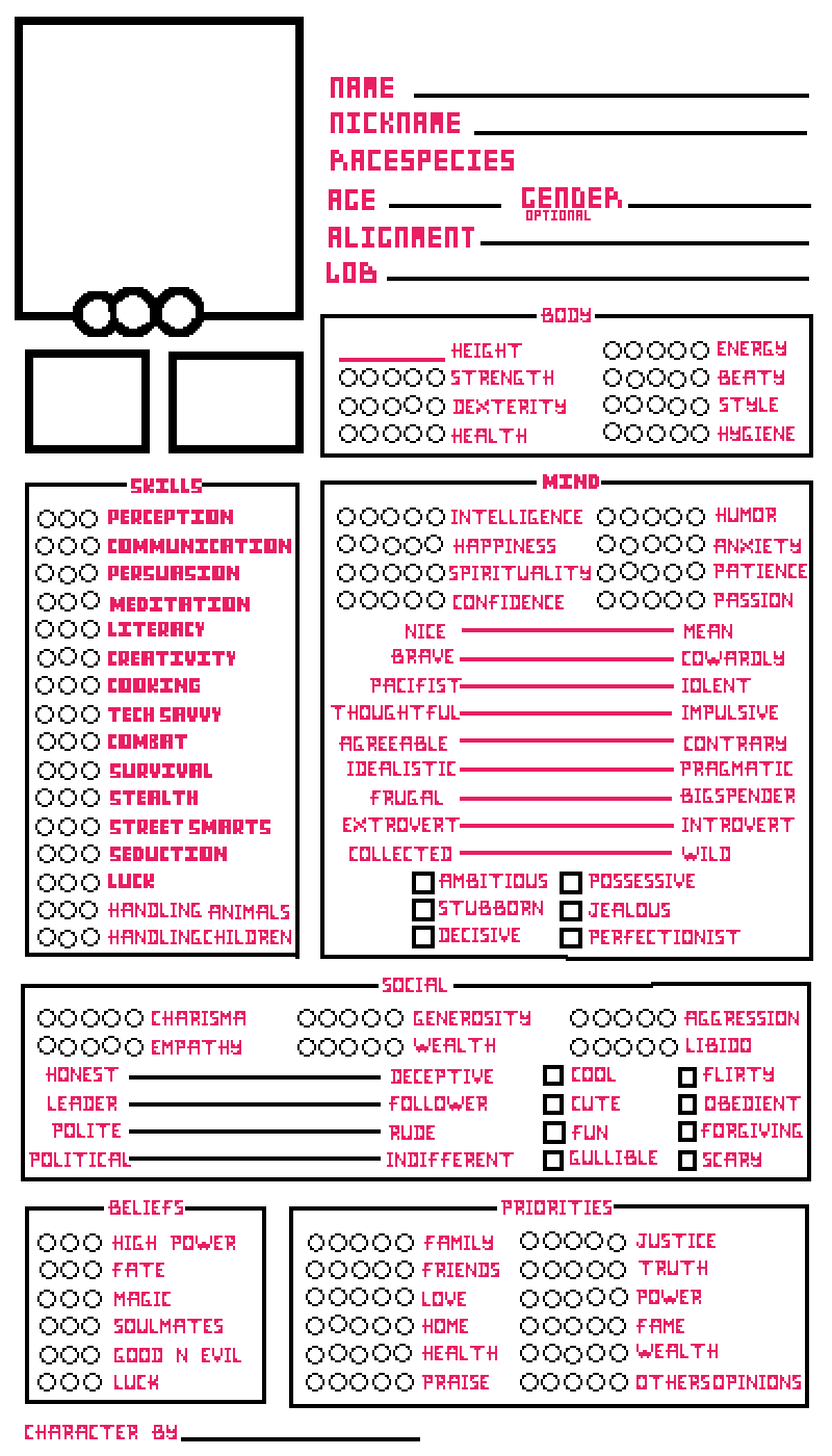 Pixilart - OC Card by QueenieBee