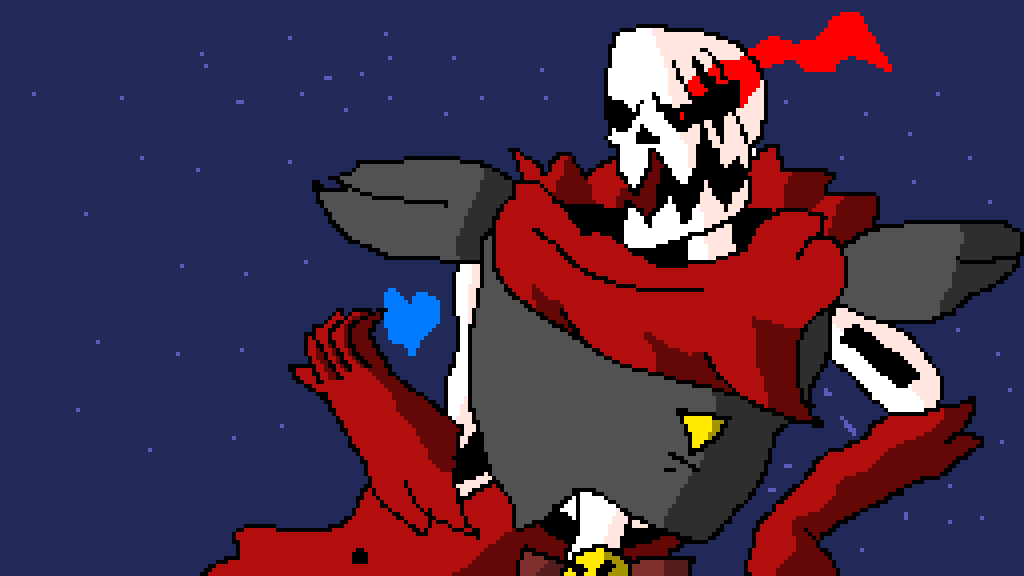 Pixilart - Underfell Papyrus Battle by TacitYapper9