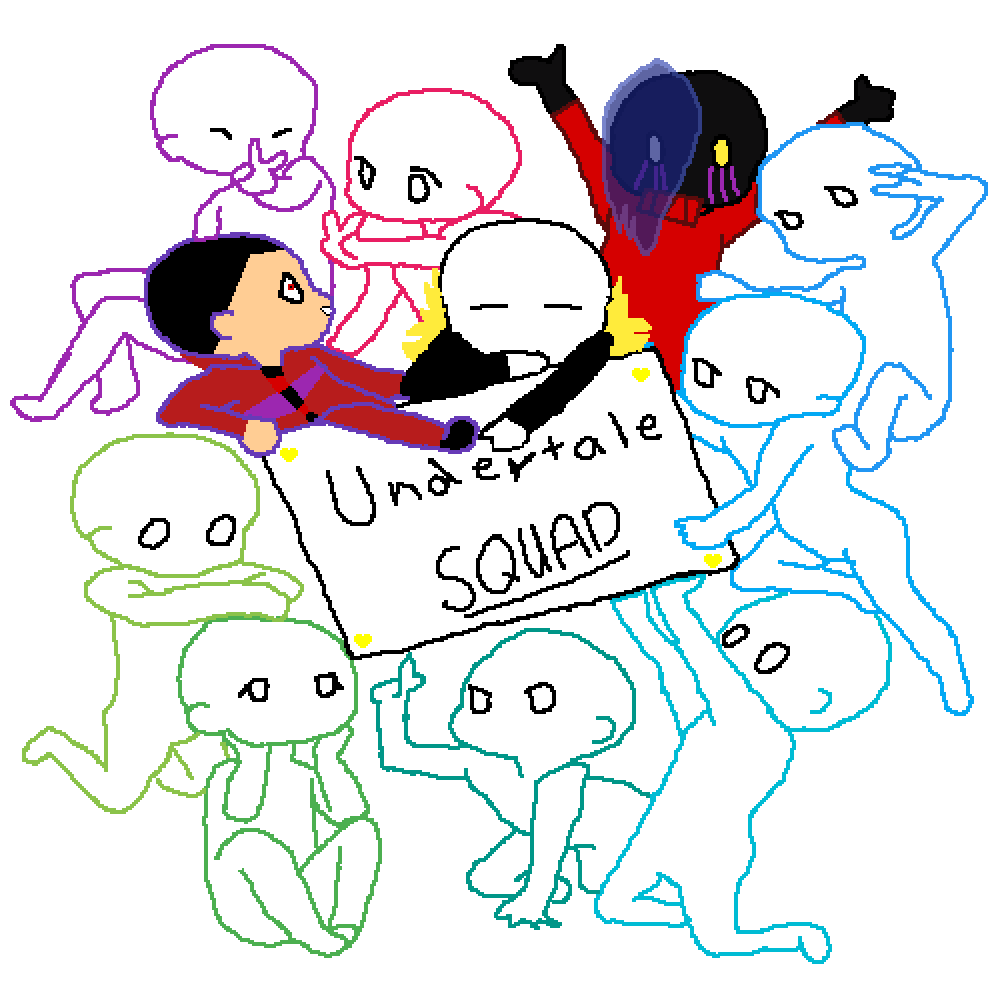 Pixilart - UNDERTALE SQUAD by fandomcolors