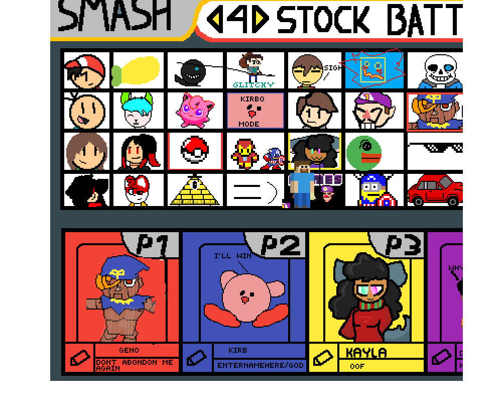 Editing add a smash charater - Free online pixel art drawing tool ...