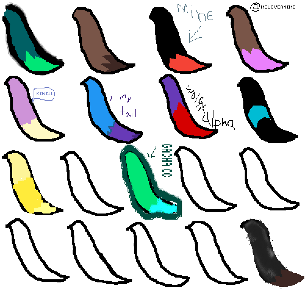 Editing Tail - Free online pixel art drawing tool - Pixilart