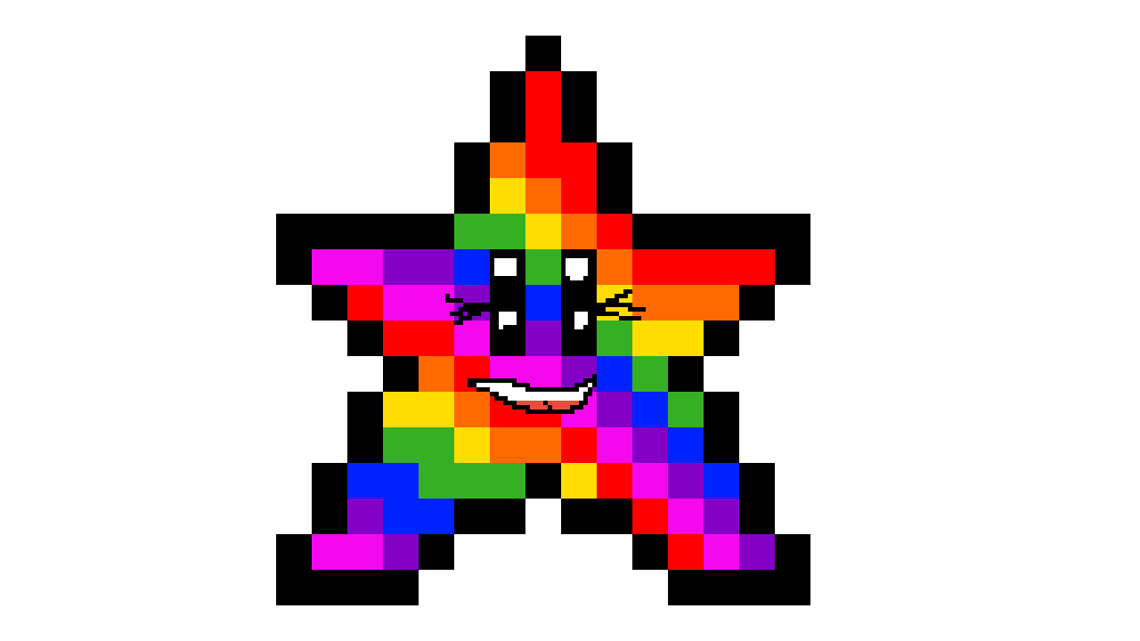 Pixilart - rainbow star by jasminerose