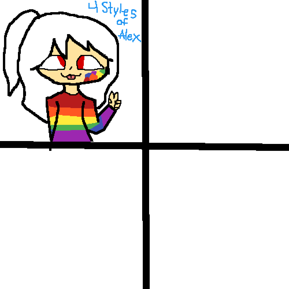Pixilart - 4 STYLES OF ALEX by fandomcolors