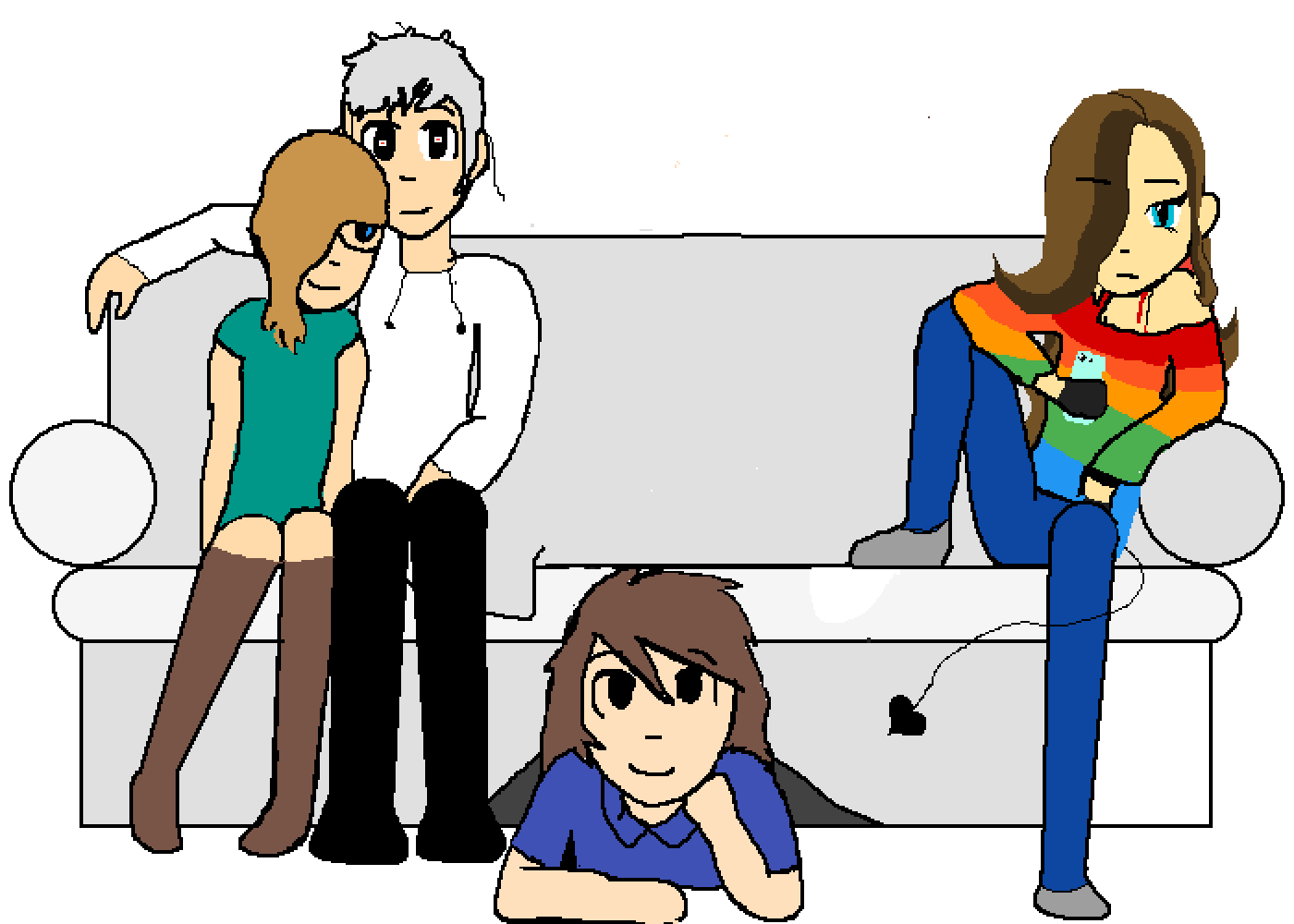 Editing me and my family - Free online pixel art drawing tool - Pixilart