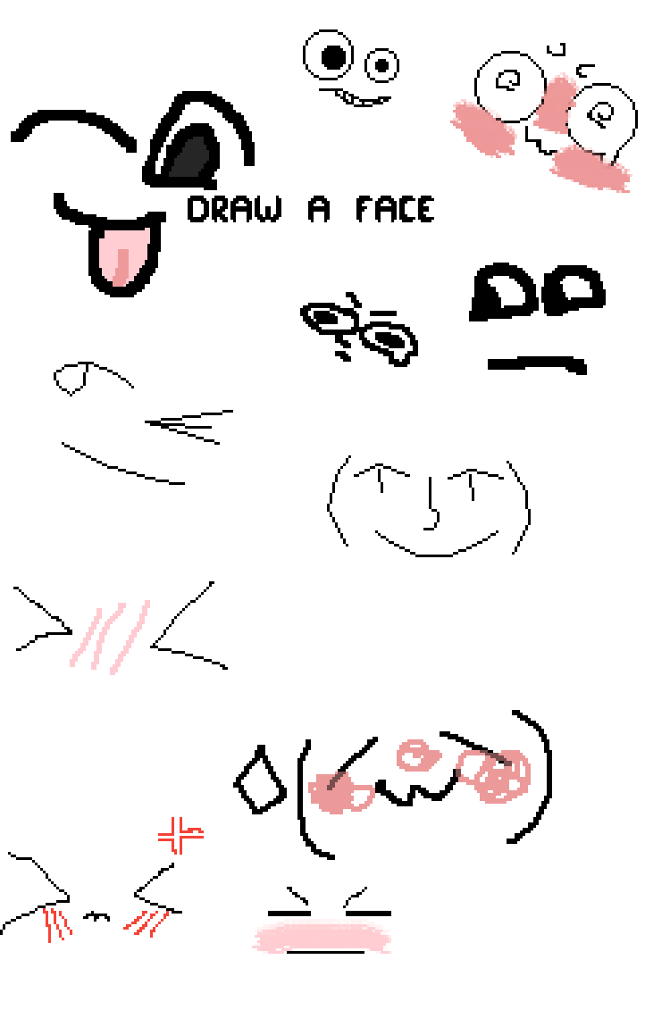 Editing draw a face - Free online pixel art drawing tool - Pixilart