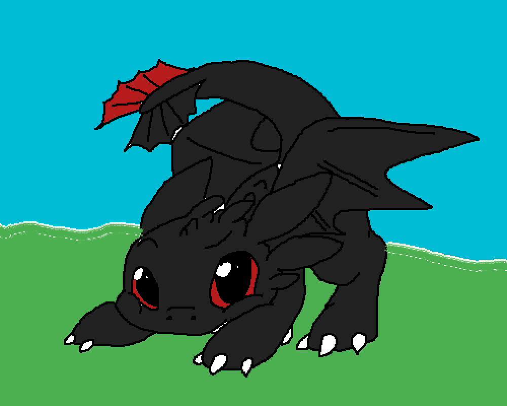 Editing toothless - Free online pixel art drawing tool - Pixilart