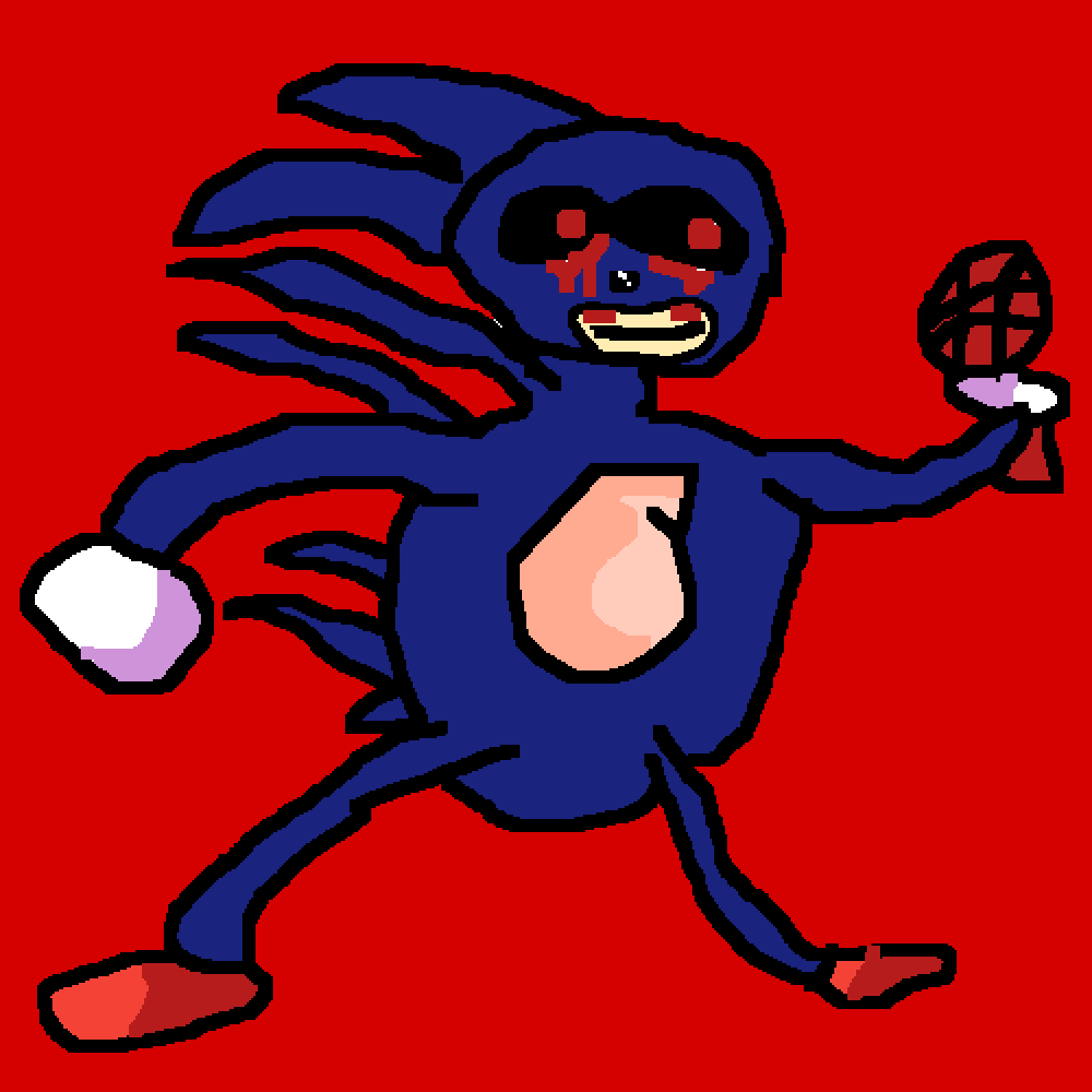 Pixilart - sanic exe fnf by among-us-isaac