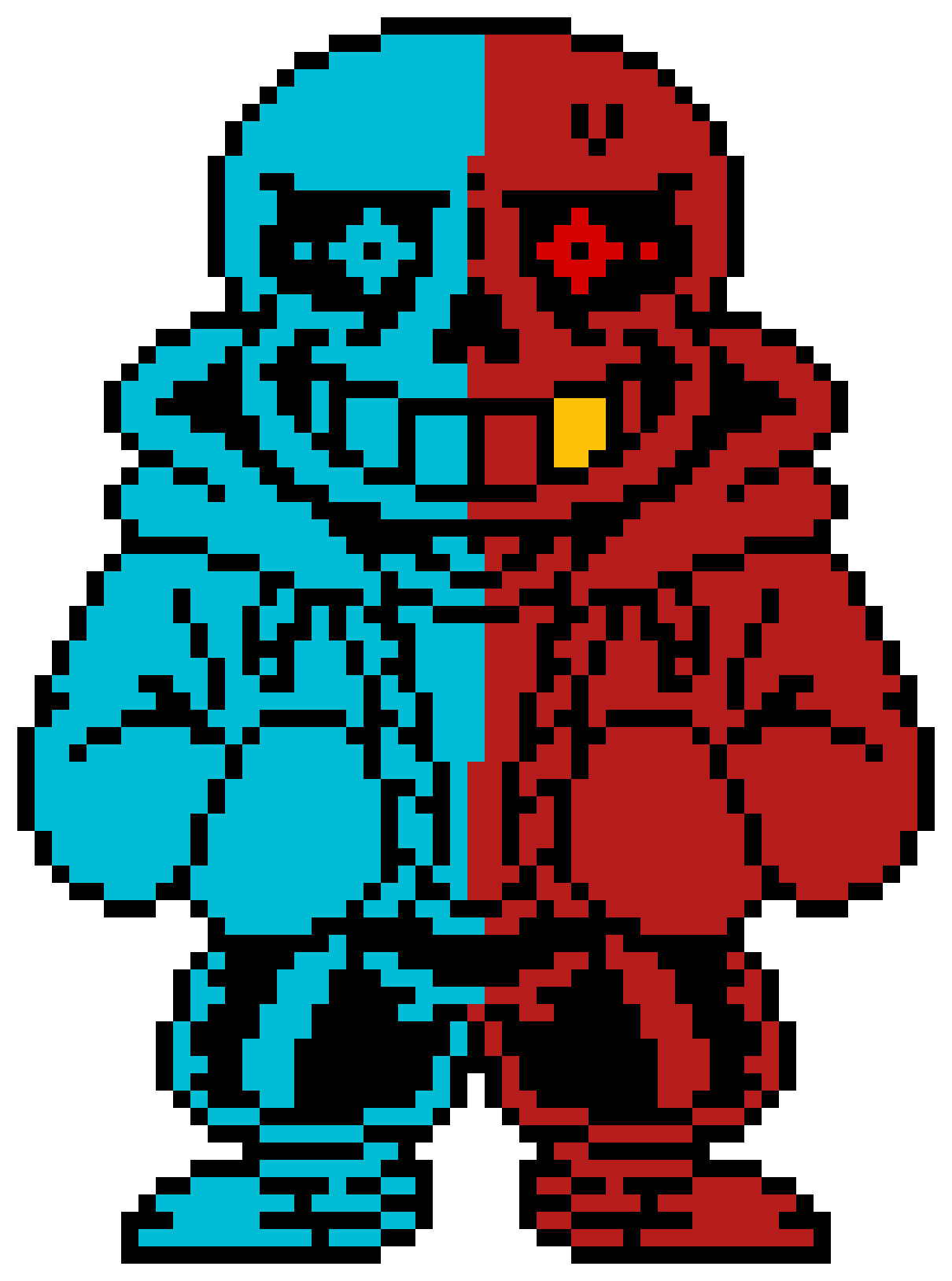 Pixilart - Half Half Sans by NappyGaster