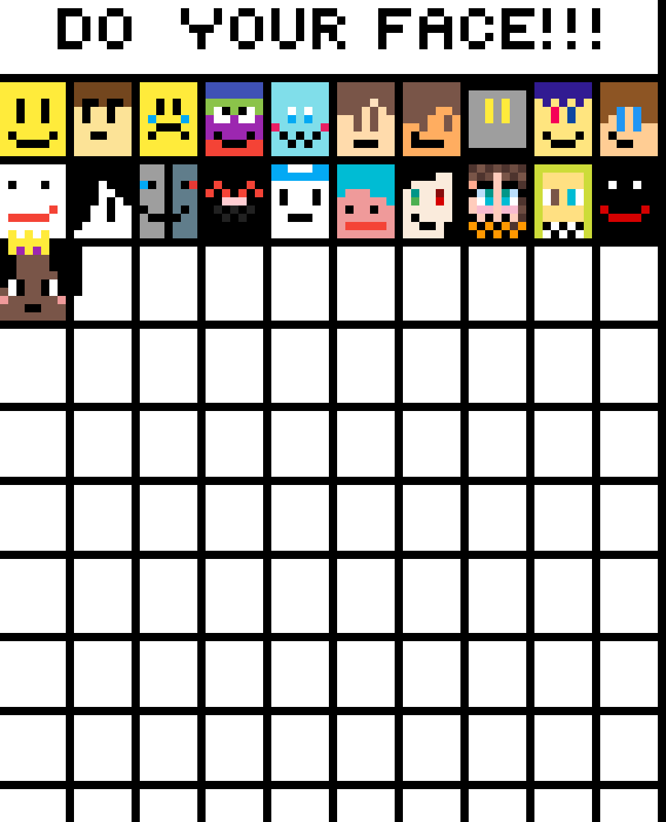 Editing Papyrus's Draw your face - Free online pixel art drawing tool ...