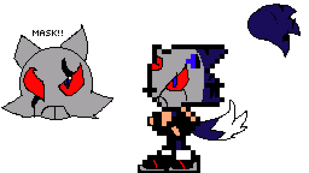 Pixilart - my sonic oc sprite and mask by InfiniteBreaker