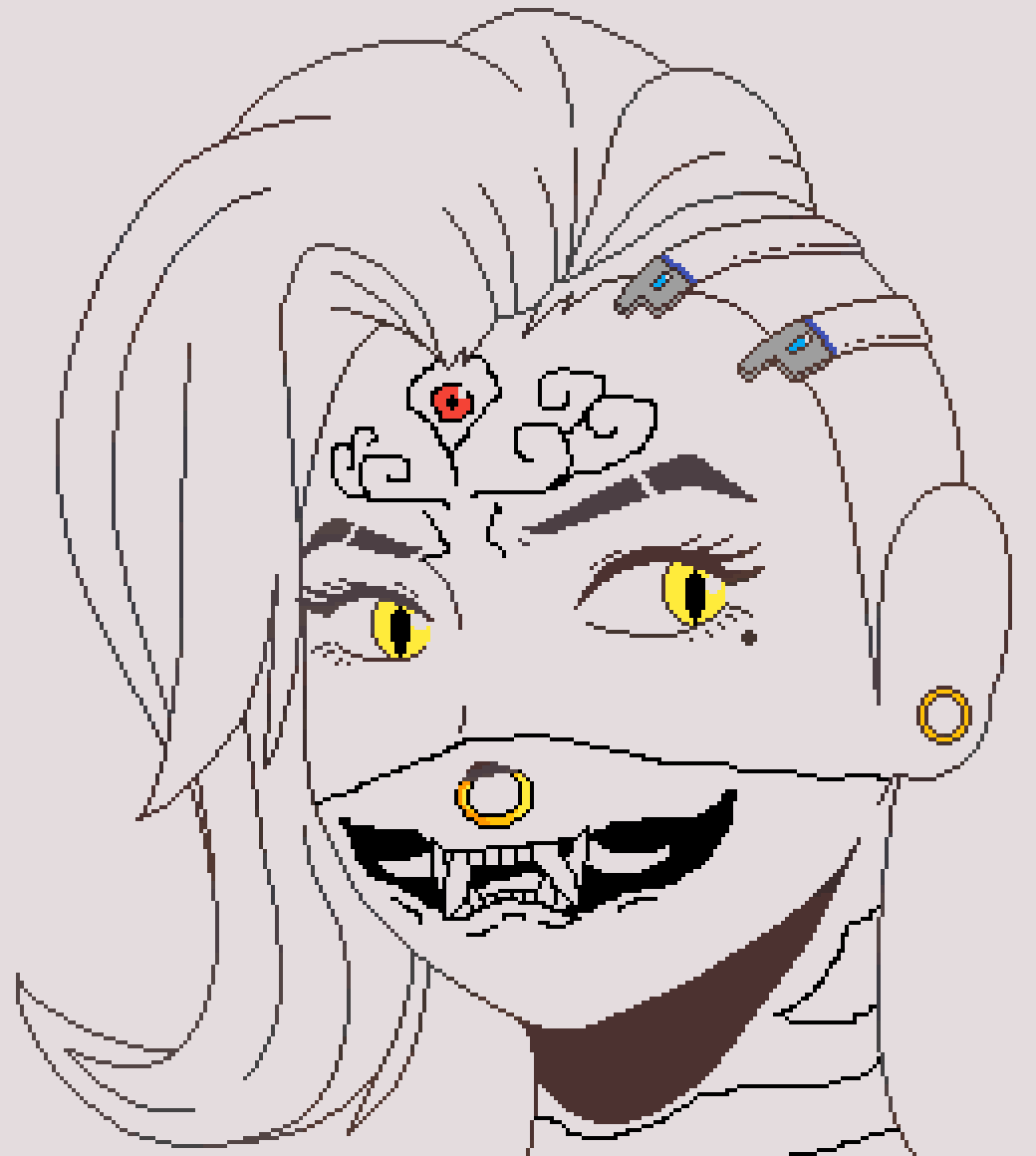 Editing Shadow Oni Skin - Free online pixel art drawing tool - Pixilart