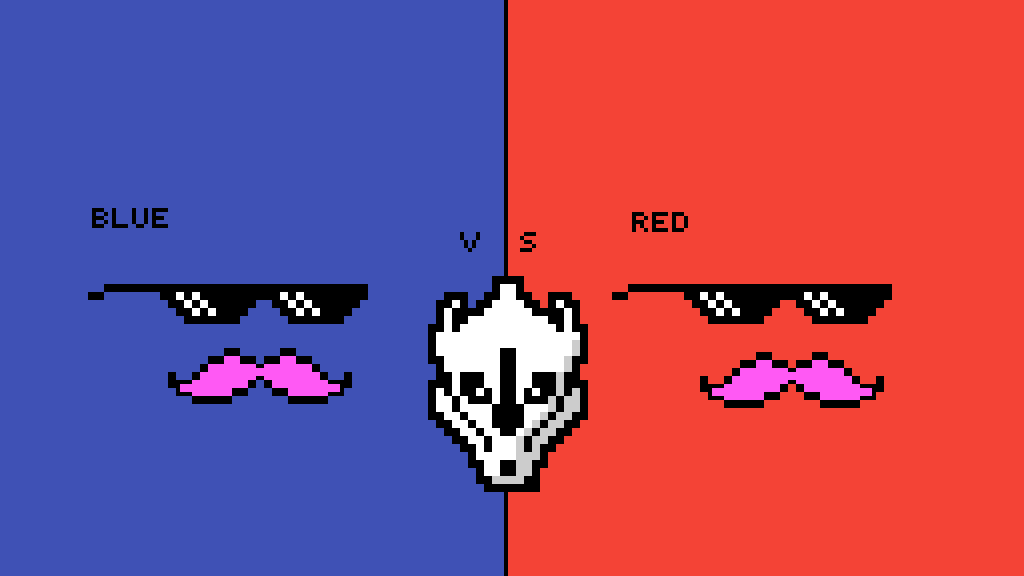 Pixilart - RED v BLUE by jaydenplayz
