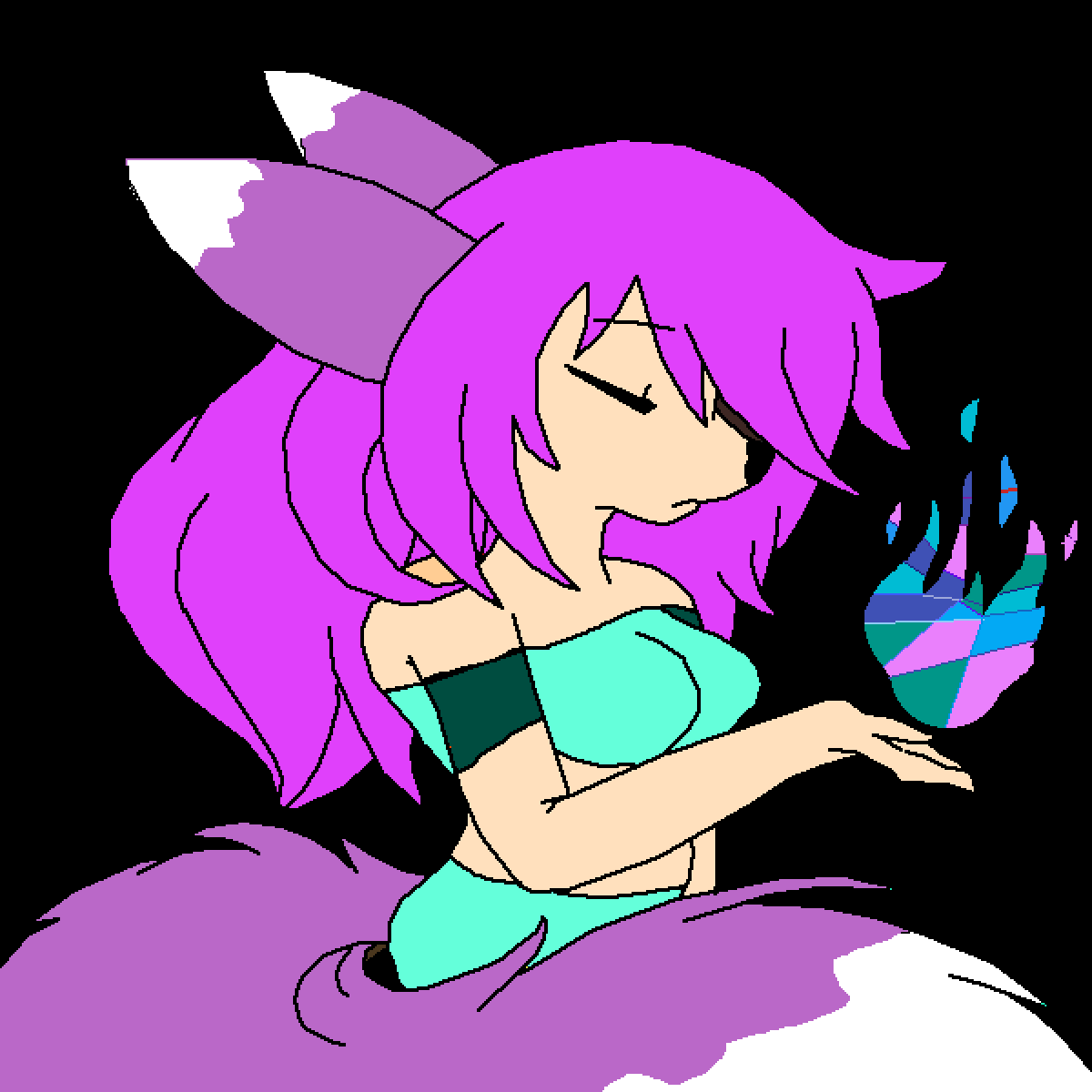 Pixilart - Fox fire magic by DSMPadictedBish