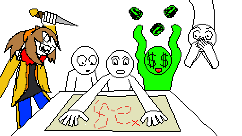 Pixilart - treasure map collab by Unixoen