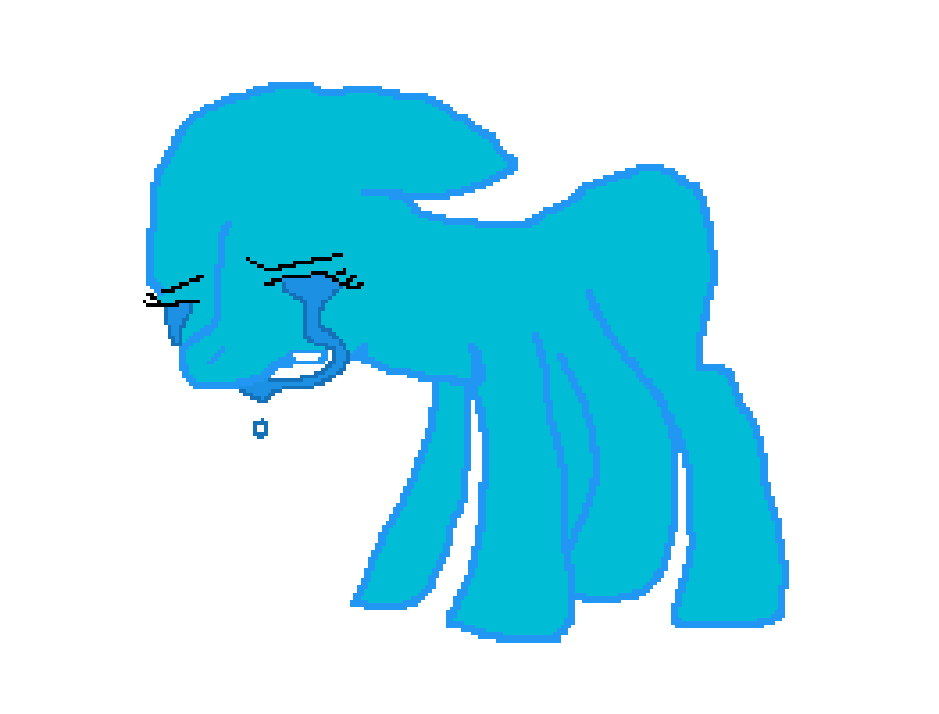 Pixilart - Crying Pony Jessanna by Deathstarkille