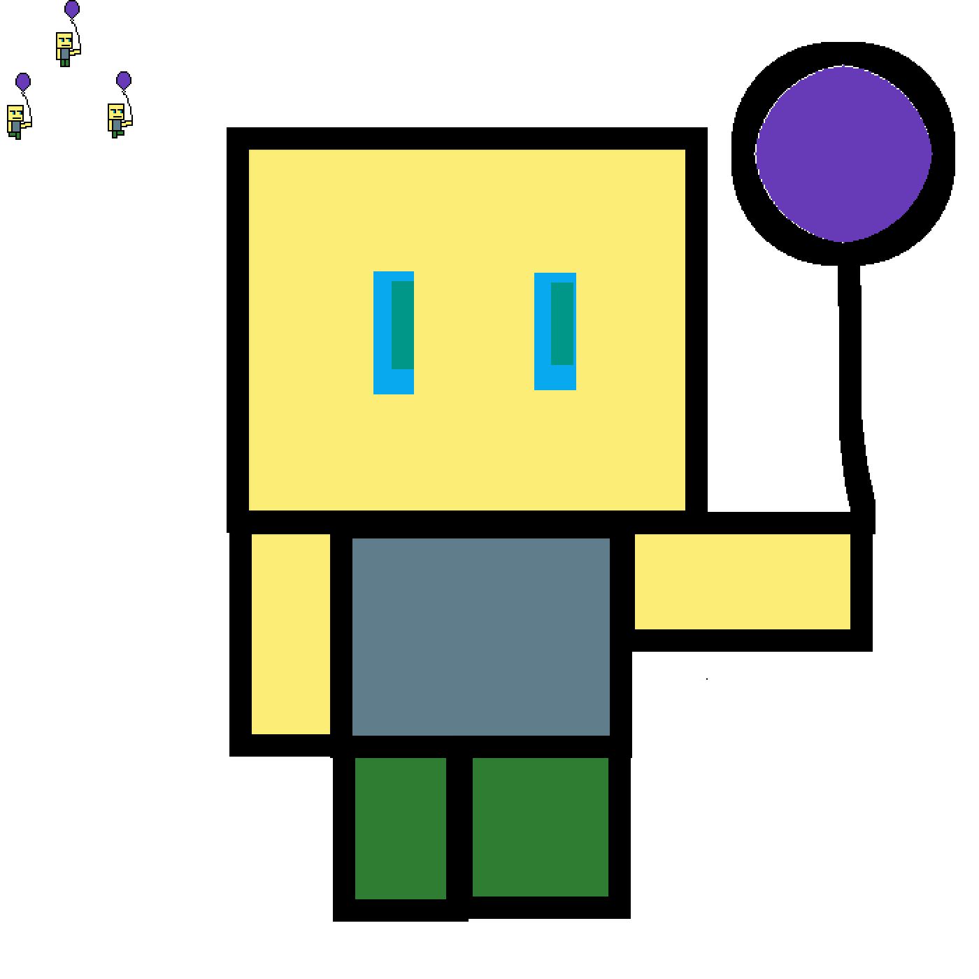 Pixilart - balloon dude wip by warriorfan99