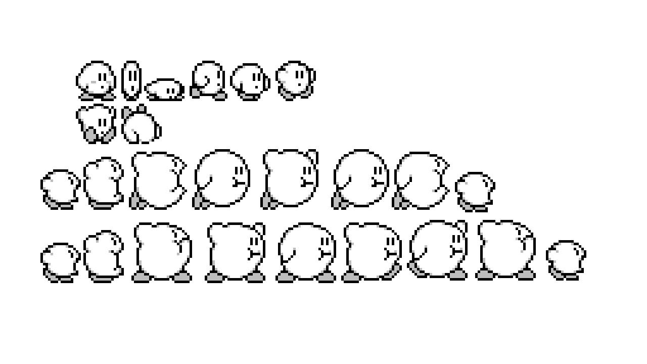 Pixilart - Kirby Sprites by Nintendo-Fan