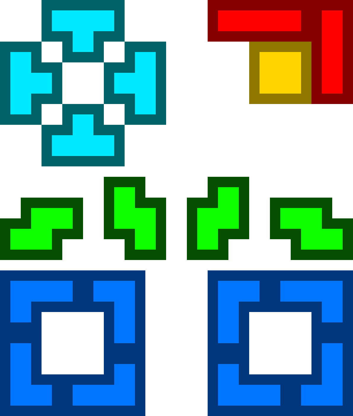 Tetris Colors Palette Pixilart