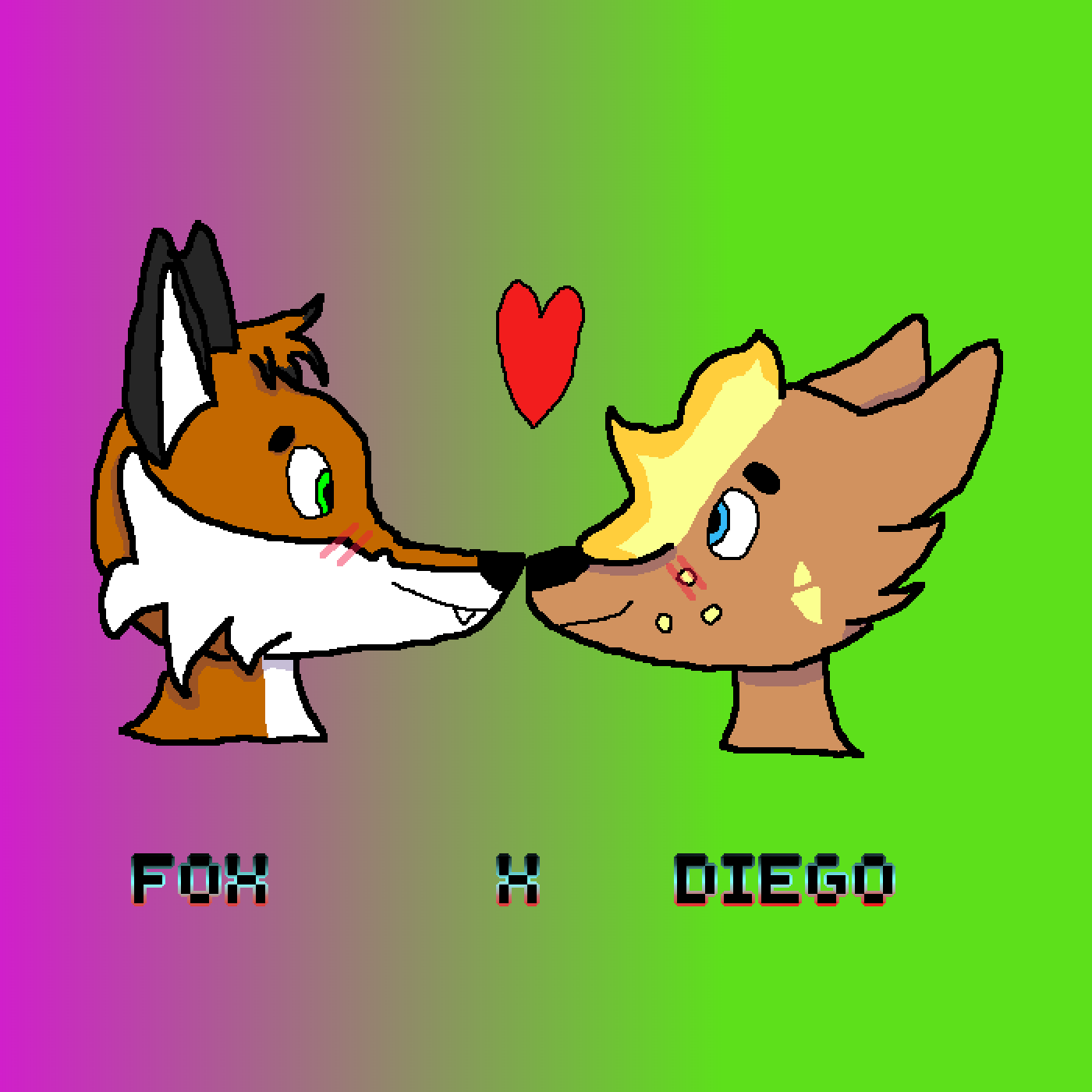 Pixilart - Fox X Diego by Squibs