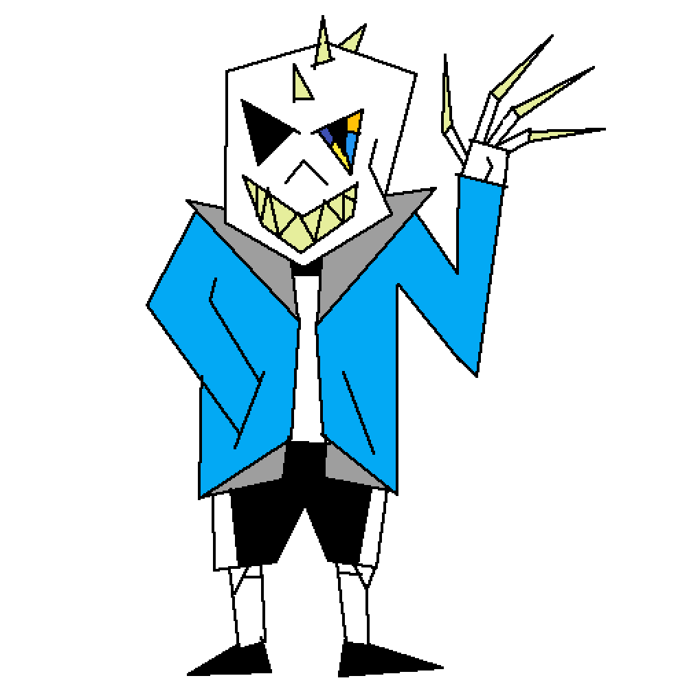 Pixilart - my own au pointytale sans by fusion12345