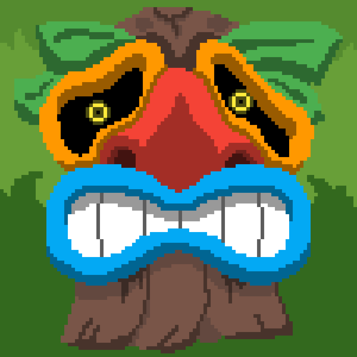 Pixilart - sad tiki mask by Vinzenzius
