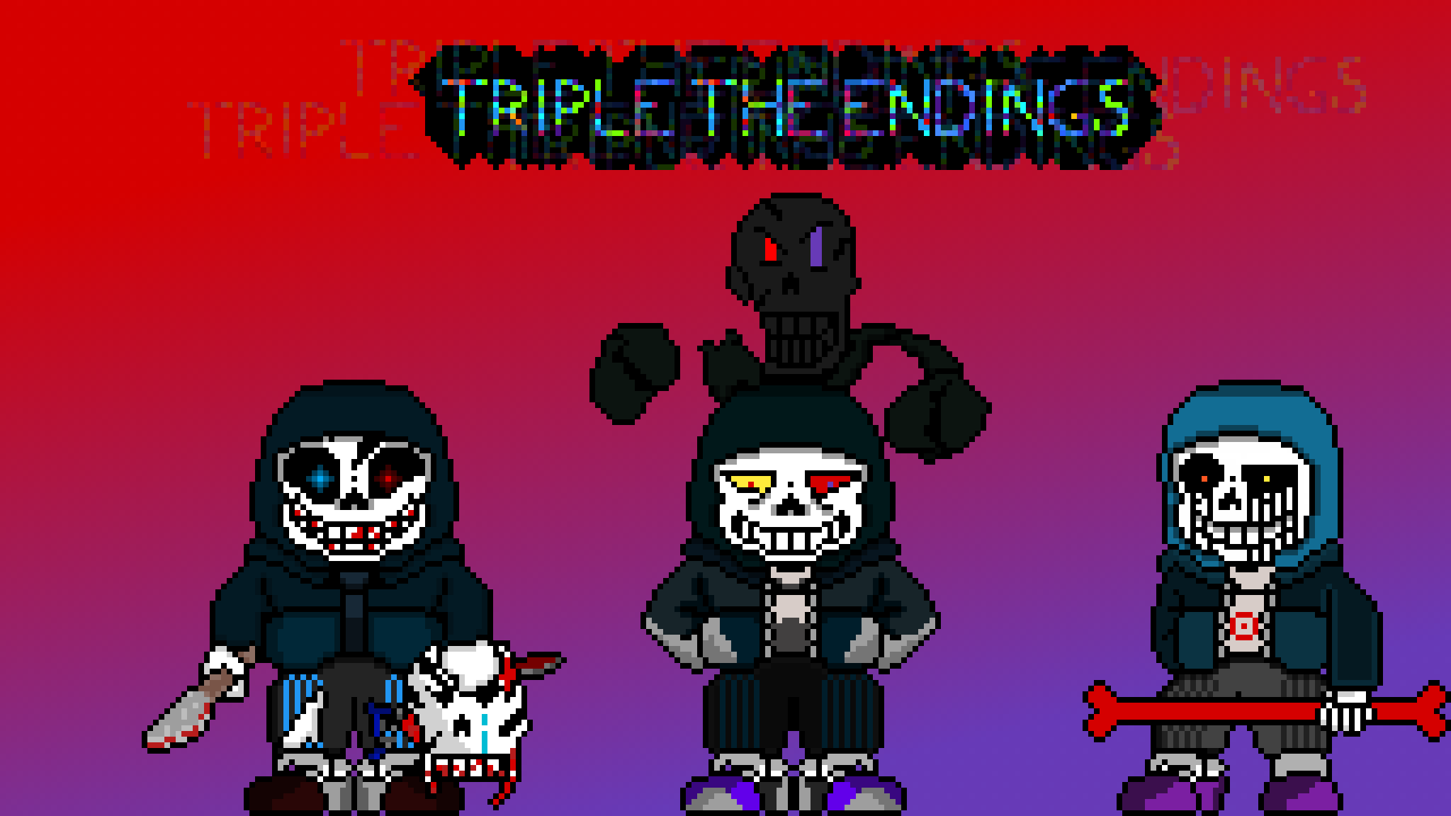 Pixilart - TRIPLE THE ENDINGS by dust-swap-swap
