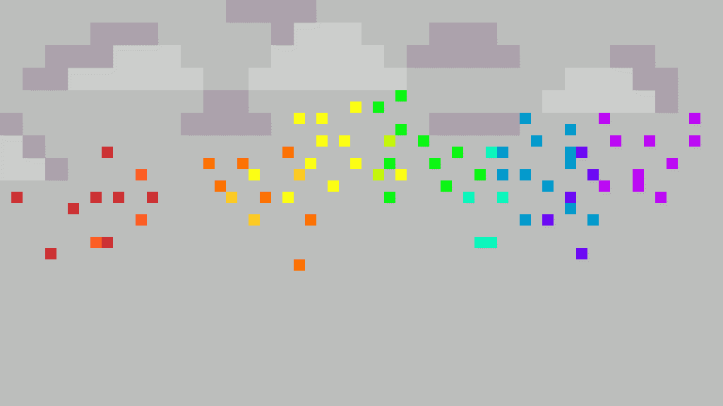 Pixilart - rainbow rain by nyangirl