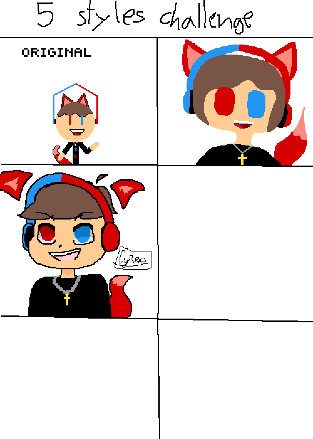 Editing 5 style challenge - Free online pixel art drawing tool - Pixilart