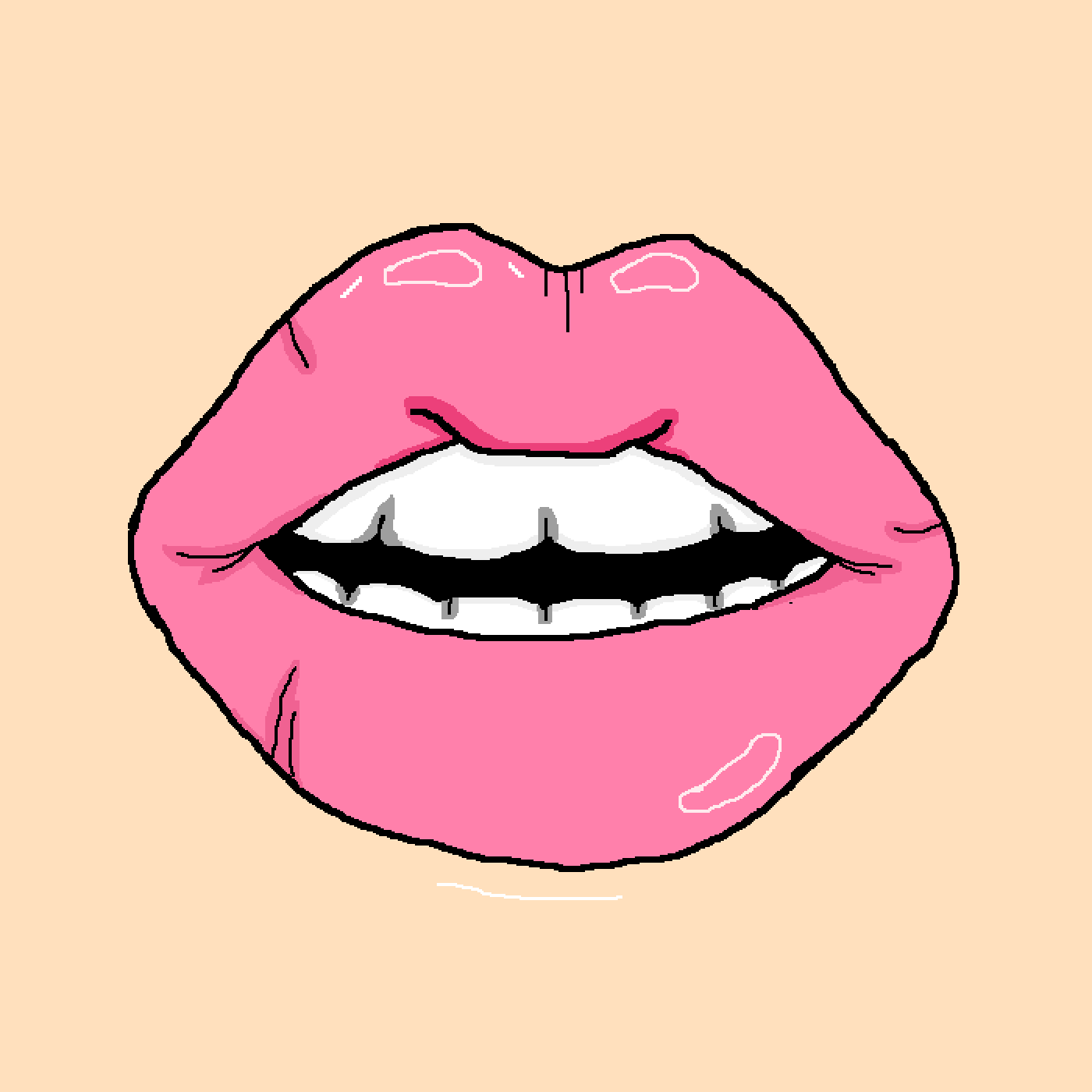 Pixilart - lips by chibi-chan