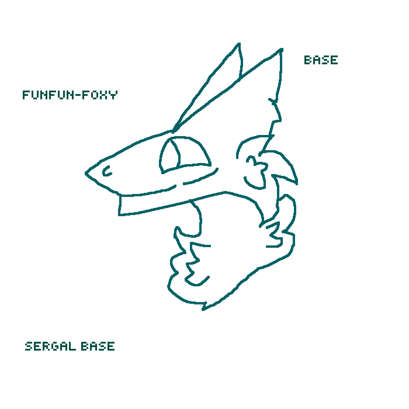 Pixilart - free sergal base by Lostincyberspac