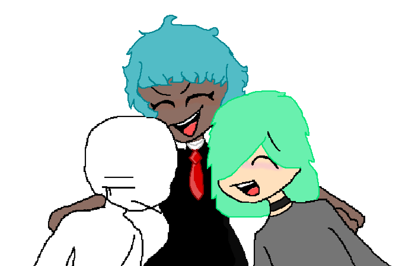 Pixilart - 3 Best Friends Base by Spacefox1234